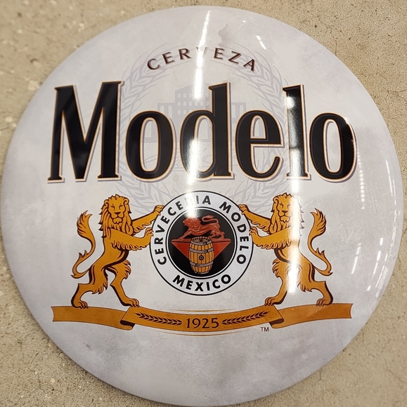 Art | Modelo 15 Round Metal Dome Bar Sign Man Cave Wall Decor | Poshmark